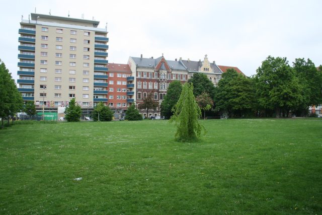 Ab 14. Mai bekommt der Alexis-Schumann-Platz mehr Wiese und im Herbst ...