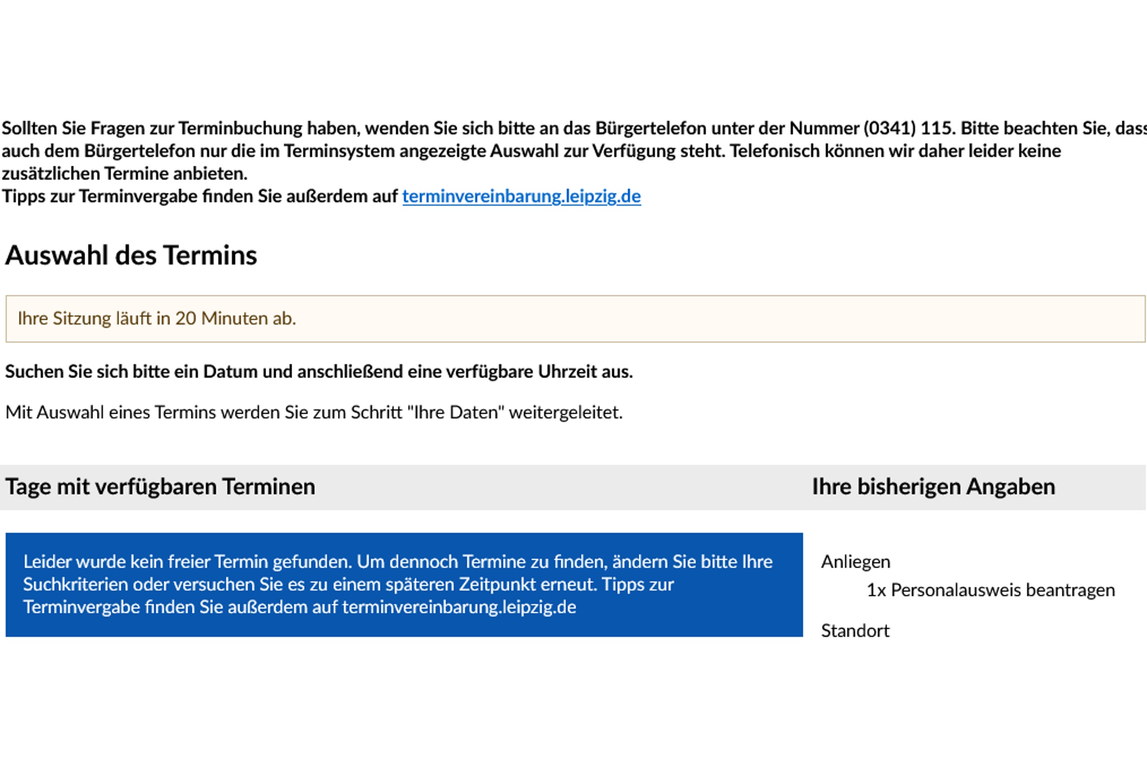 Ausprobiert: Wie kommt man an Termine im Bürgerbüro der Stadt Leipzig ...